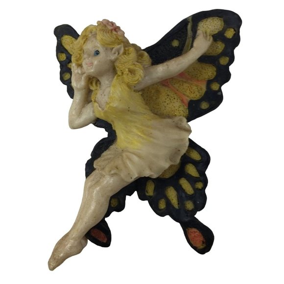 Accents | Fairy Girl Blonde Hair Blue Eyes With Butterfly Refrigerator ...
